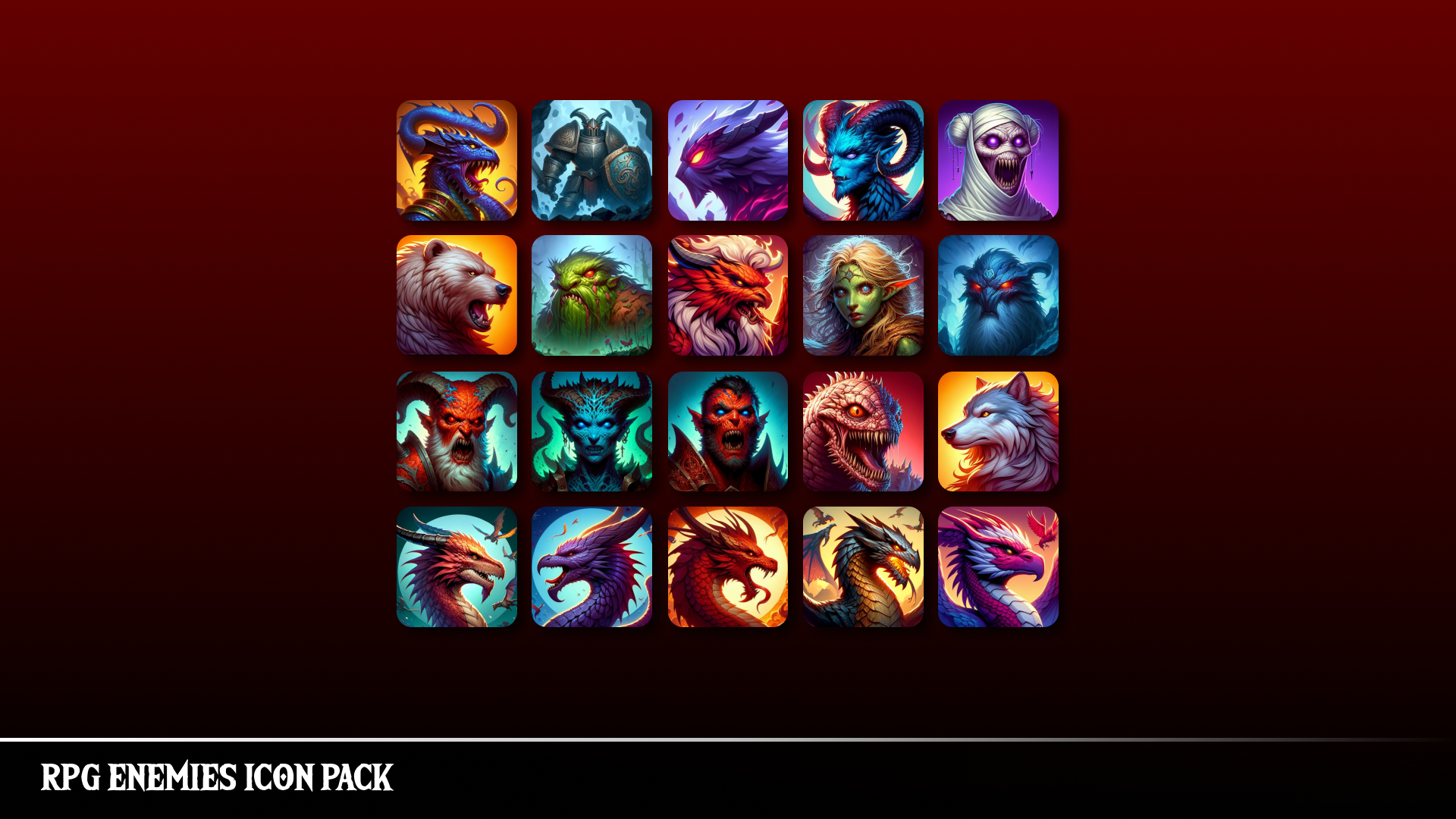 Fantasy Rpg Enemy Icons Pack In 2d Assets Ue Marketplace